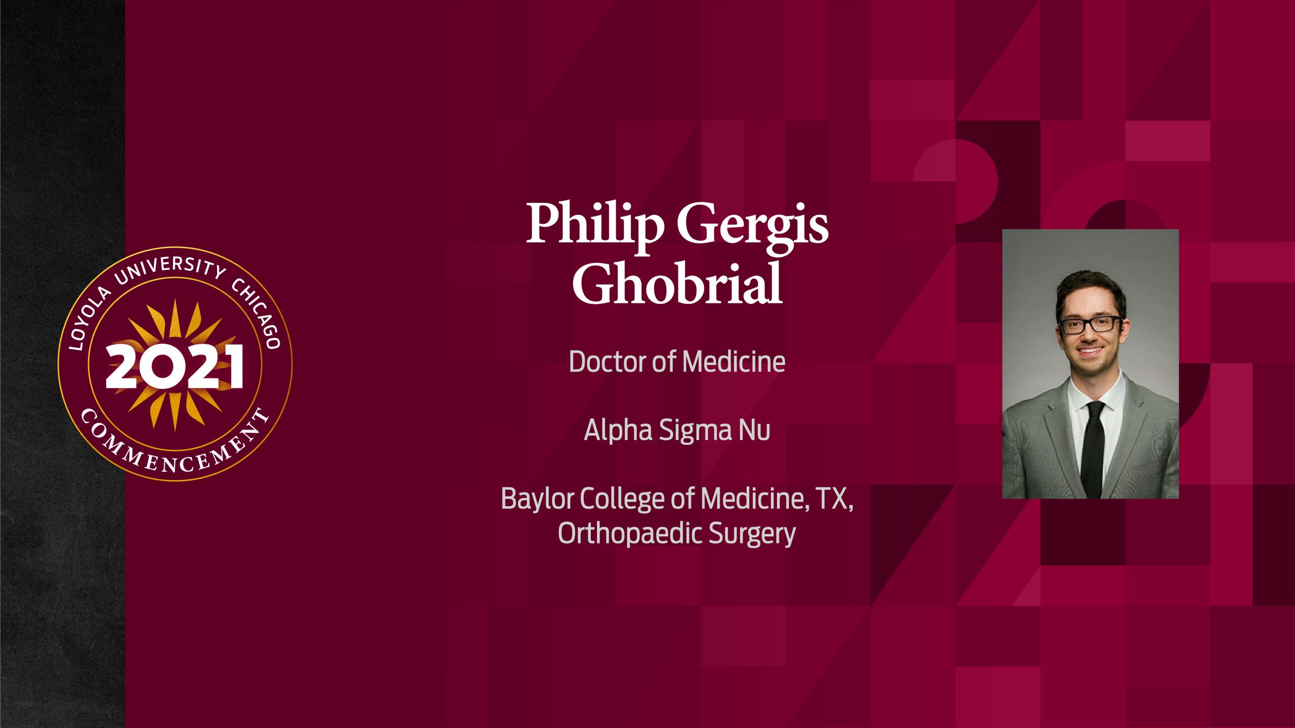 Congratulations Philip Ghobrial, MD - Steven Chudik MD