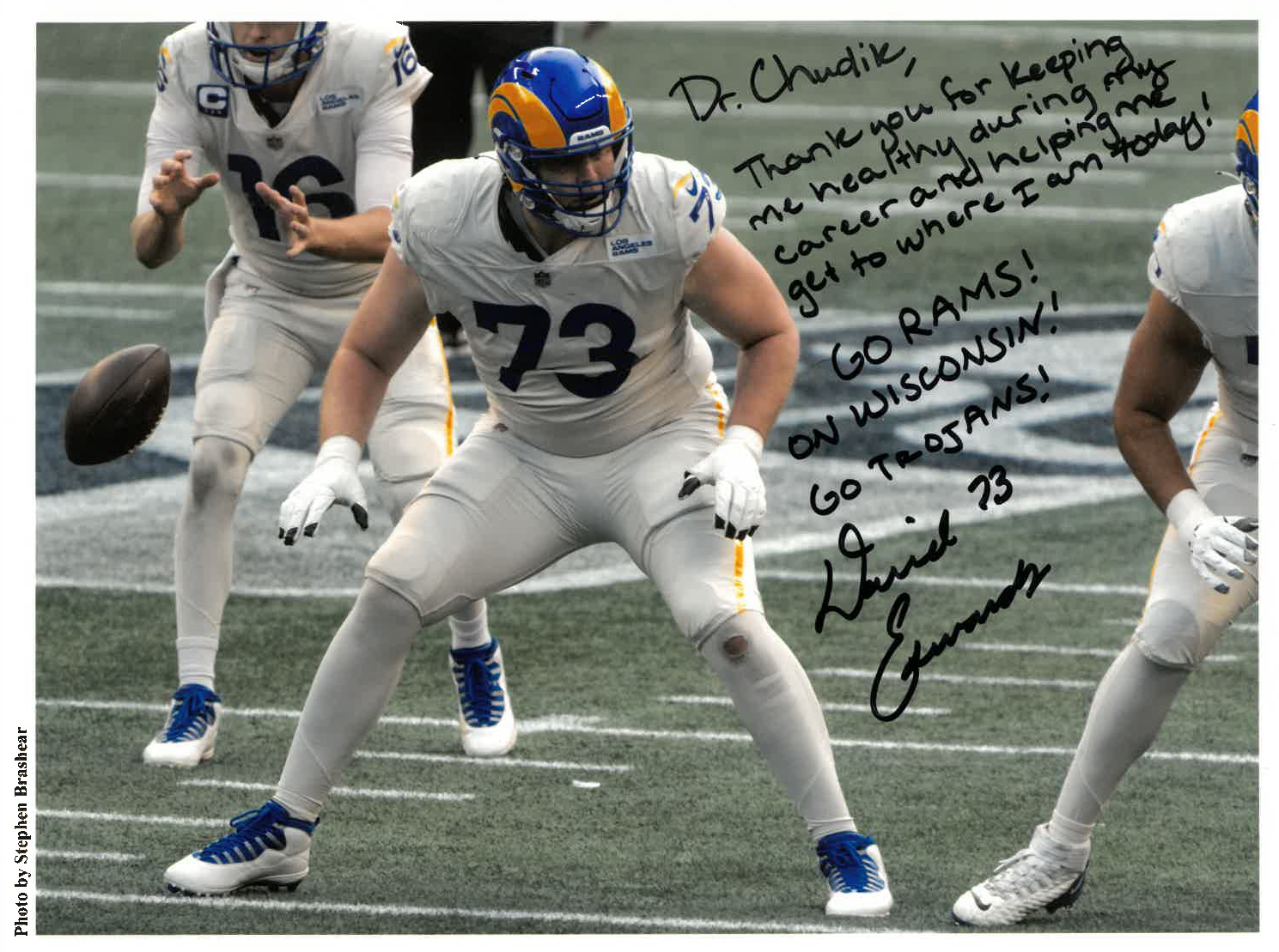 Good luck David in your NFC wild card game against the Cardinals ...