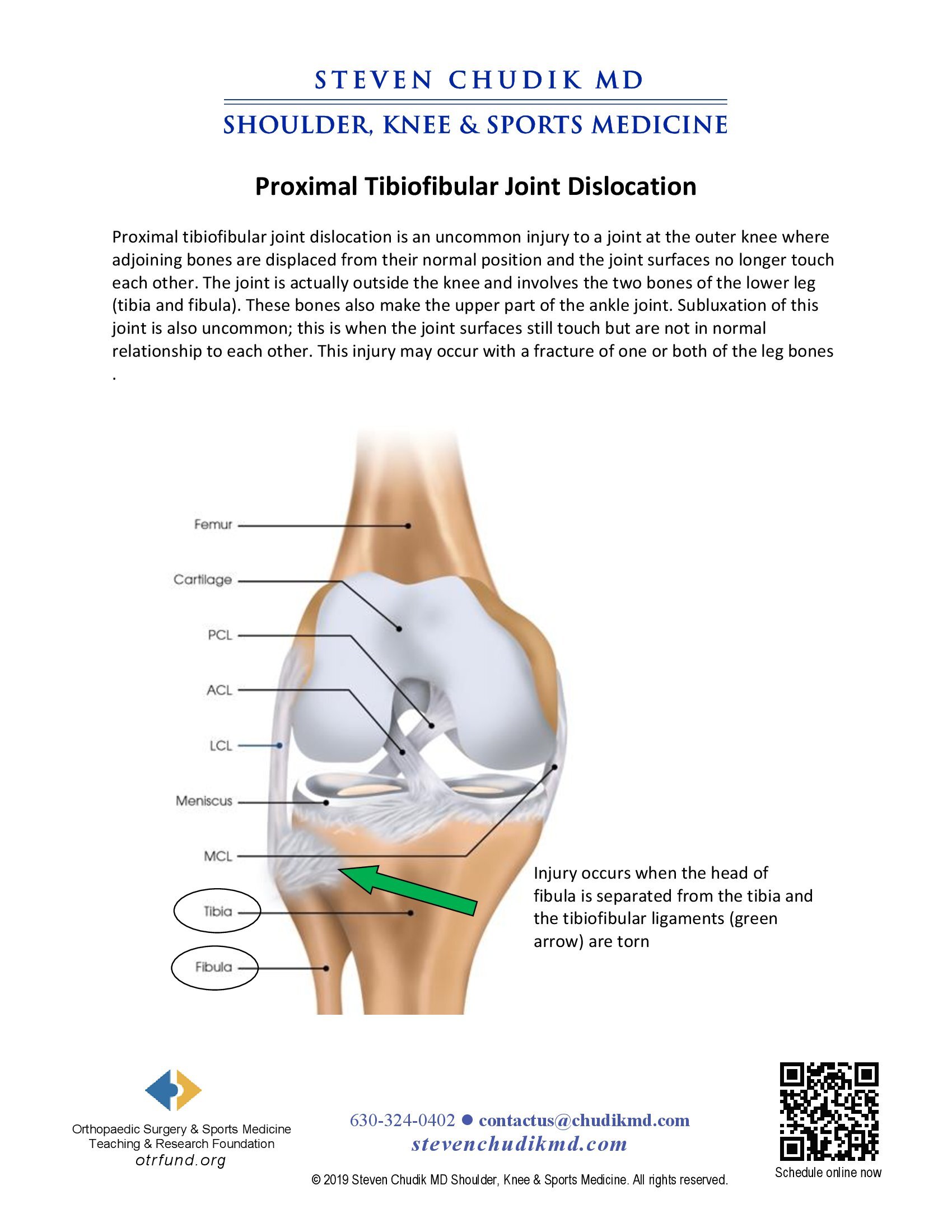 Proximal Tibiofibular Joint Dislocation - Steven Chudik MD